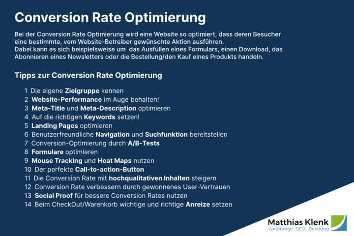 Conversion-Rate-Optimierung (CRO) - Tipps, Beratung und SEO