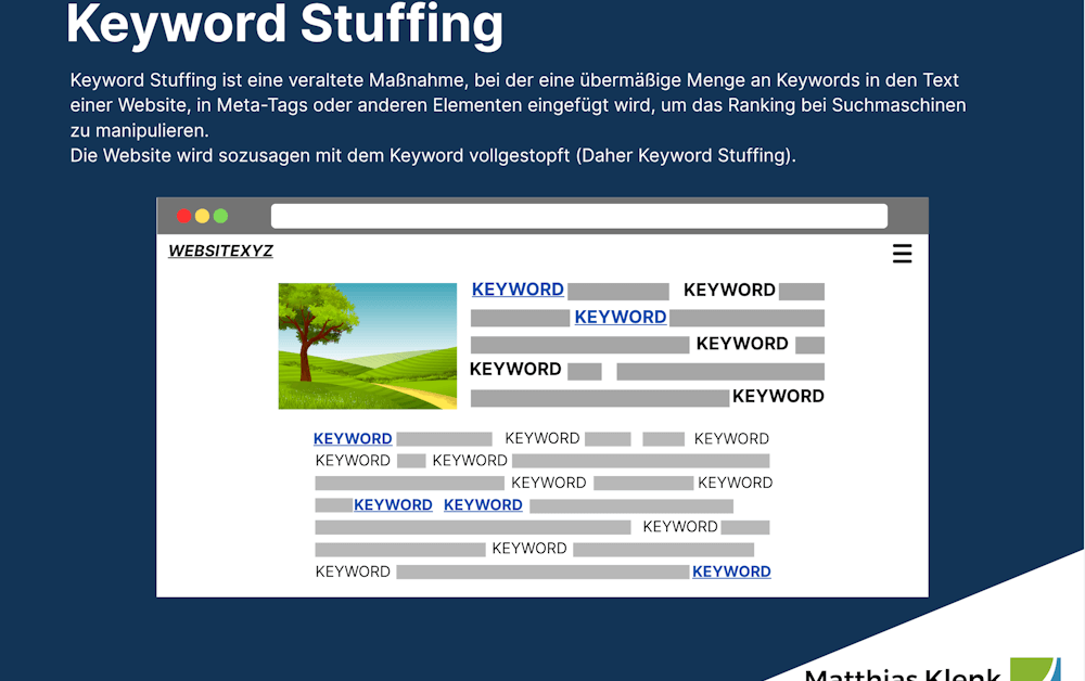 Keyword-Stuffing - Definition & Beispiele - SEO-Glossar
